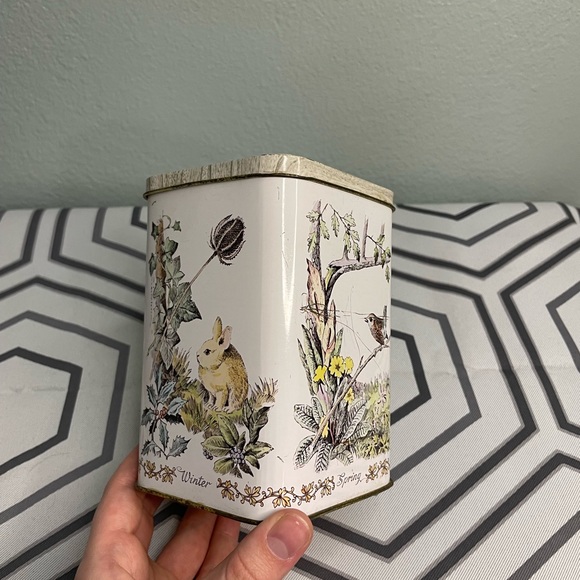 Vintage | Kitchen | Vintage Metal Tin Container Seasons Forest Animal ...